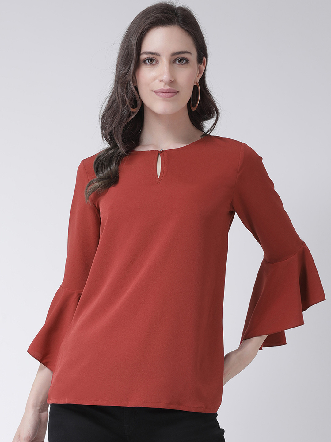 Buy MsFQ Women Rust Brown Solid Top - Tops for Women 10285481 | Myntra