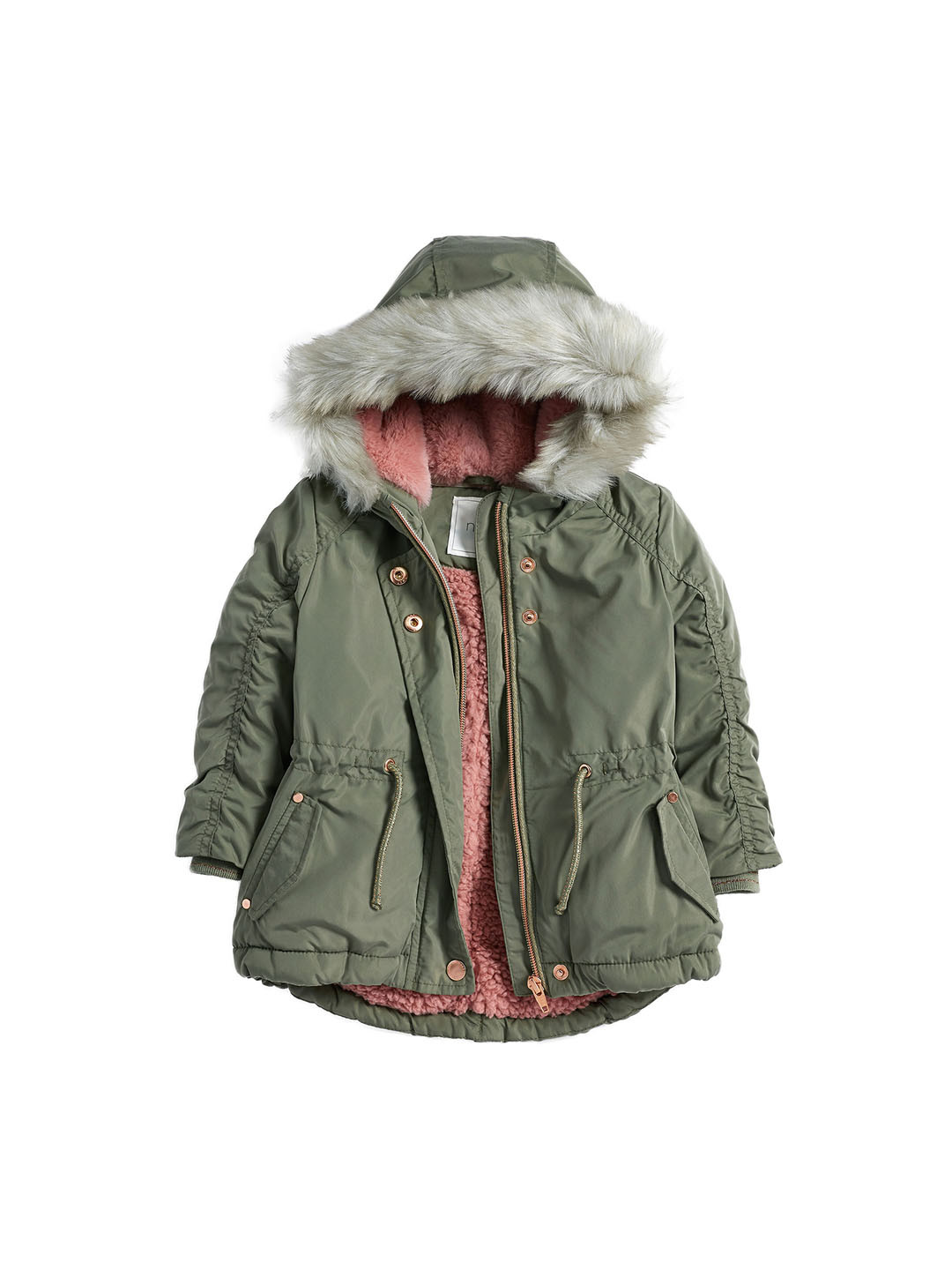 Buy Next Girls Green Solid Parka Jacket - Jackets for Girls 10298023 ...