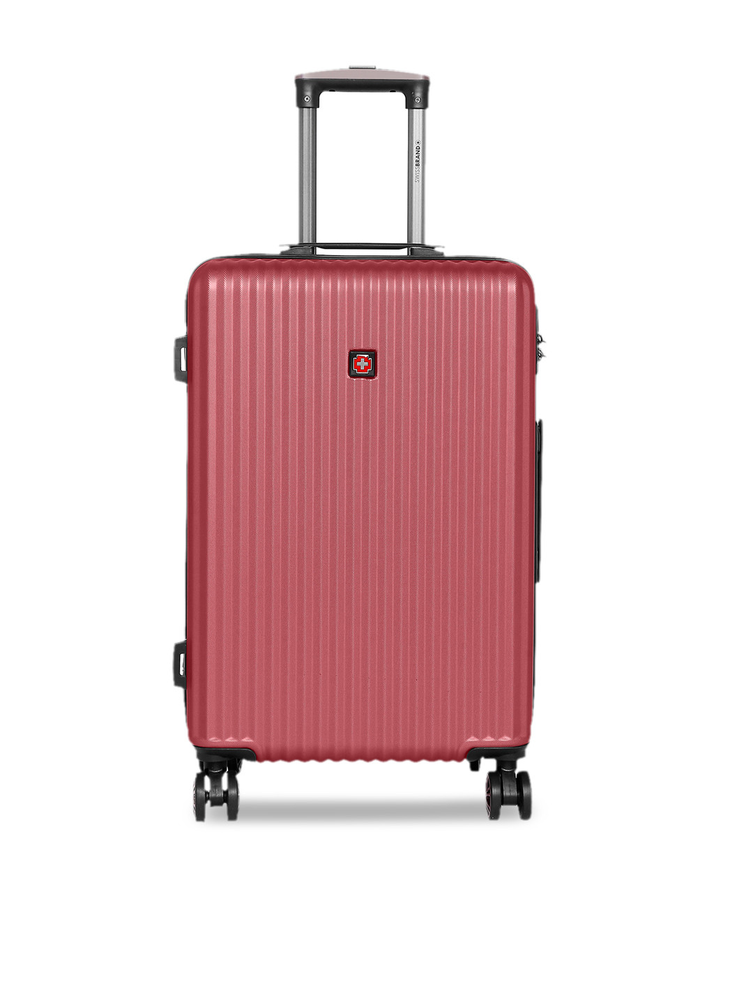 Buy SWISSBRAND RIGA Range Red 24" Medium Hard Trolley Bag - Trolley Bag ...