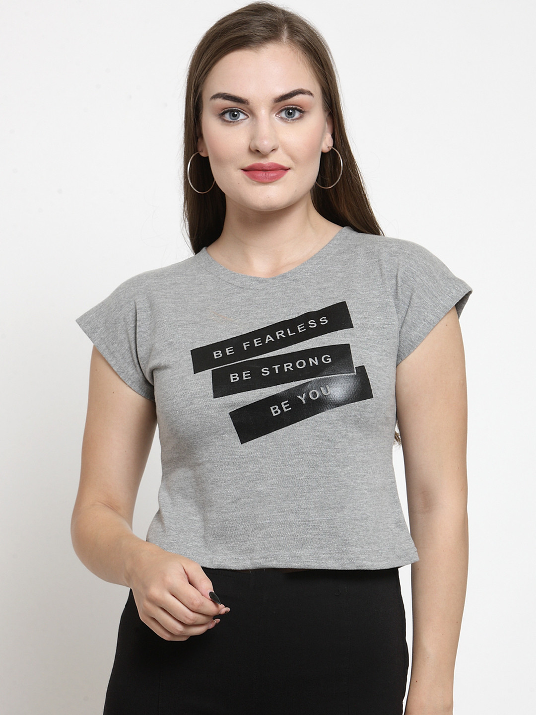 Buy Everlush Women Grey Printed Top - Tops for Women 10322135 | Myntra