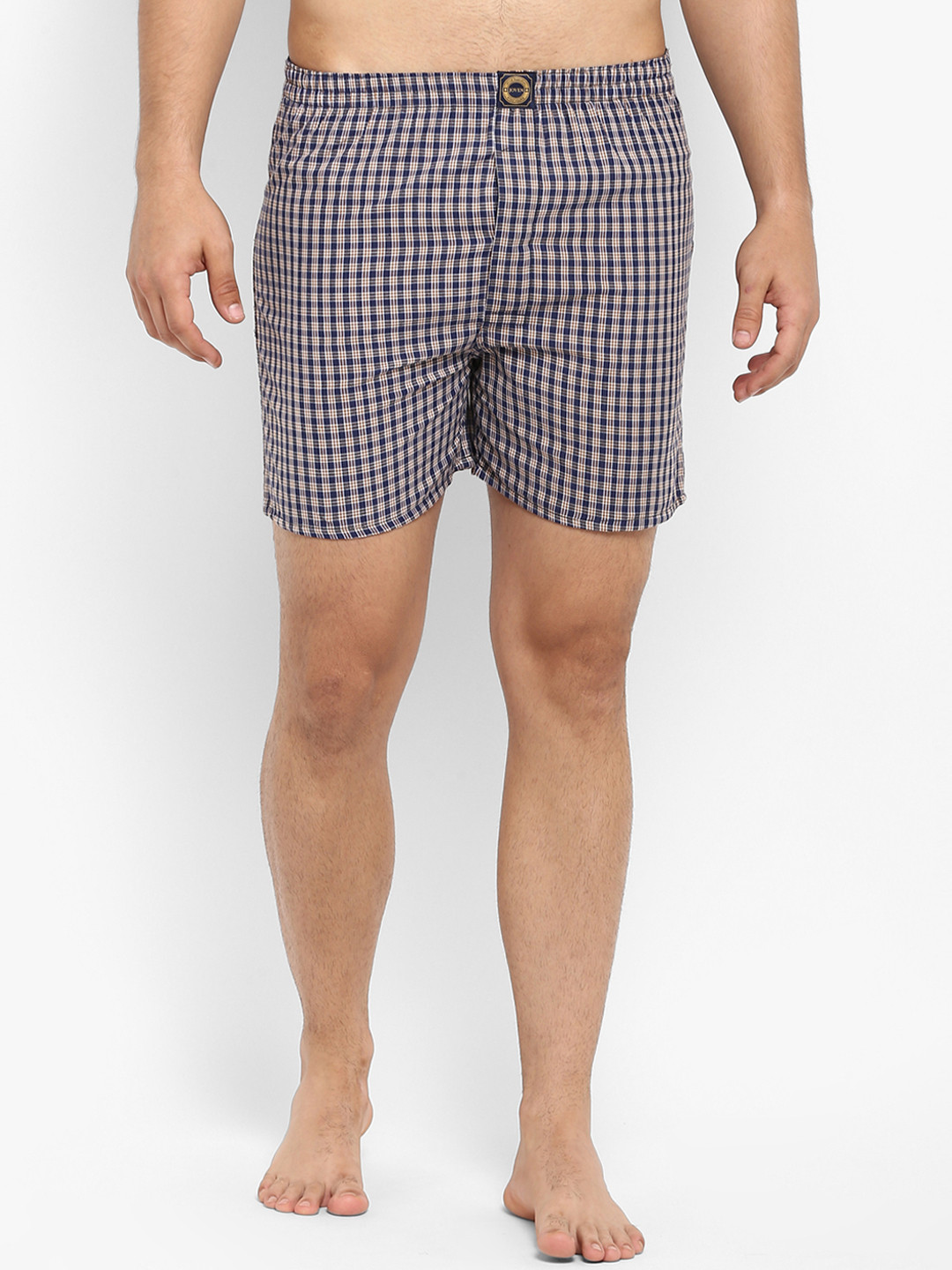 Buy Joven Men Multicoloured Checked Regular Fit Pure Cotton Boxers JX06 ...