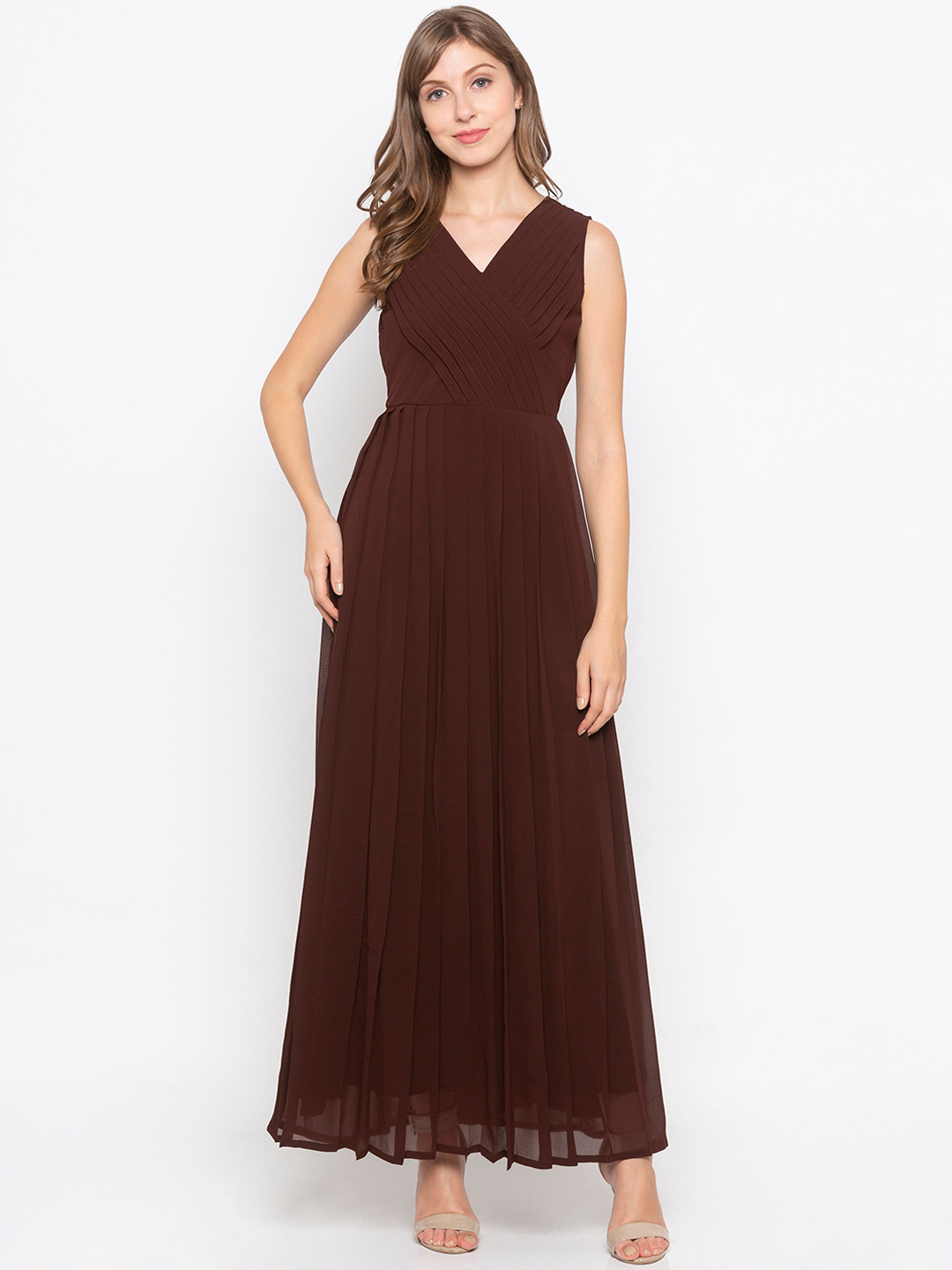 Buy Iti Women Brown Maxi Dress - Dresses for Women 10206557 | Myntra