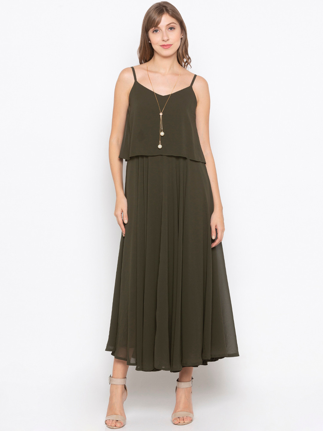 Buy Iti Women Green Maxi Dress - Dresses for Women 10206537 | Myntra