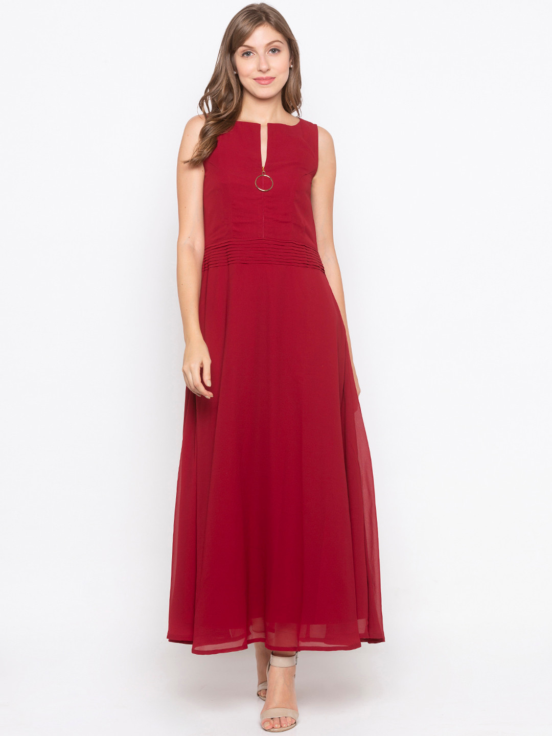 Buy Iti Women Maroon Maxi Dress - Dresses for Women 10206547 | Myntra