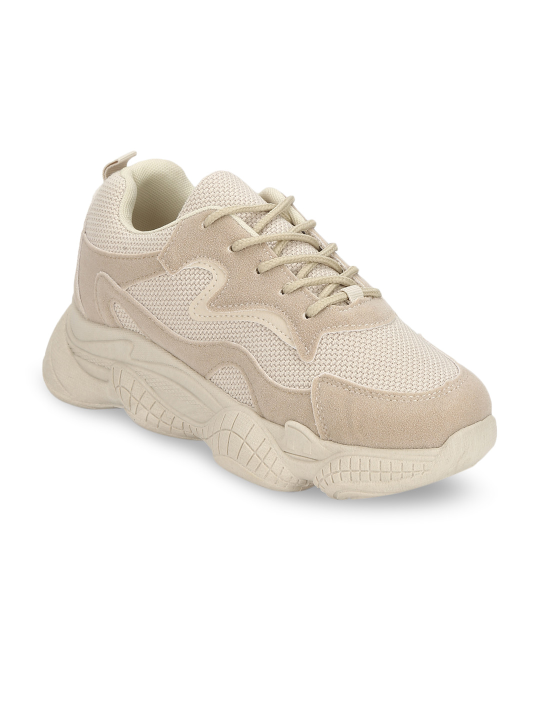 Buy Truffle Collection Women Beige Sneakers - Casual Shoes for Women ...
