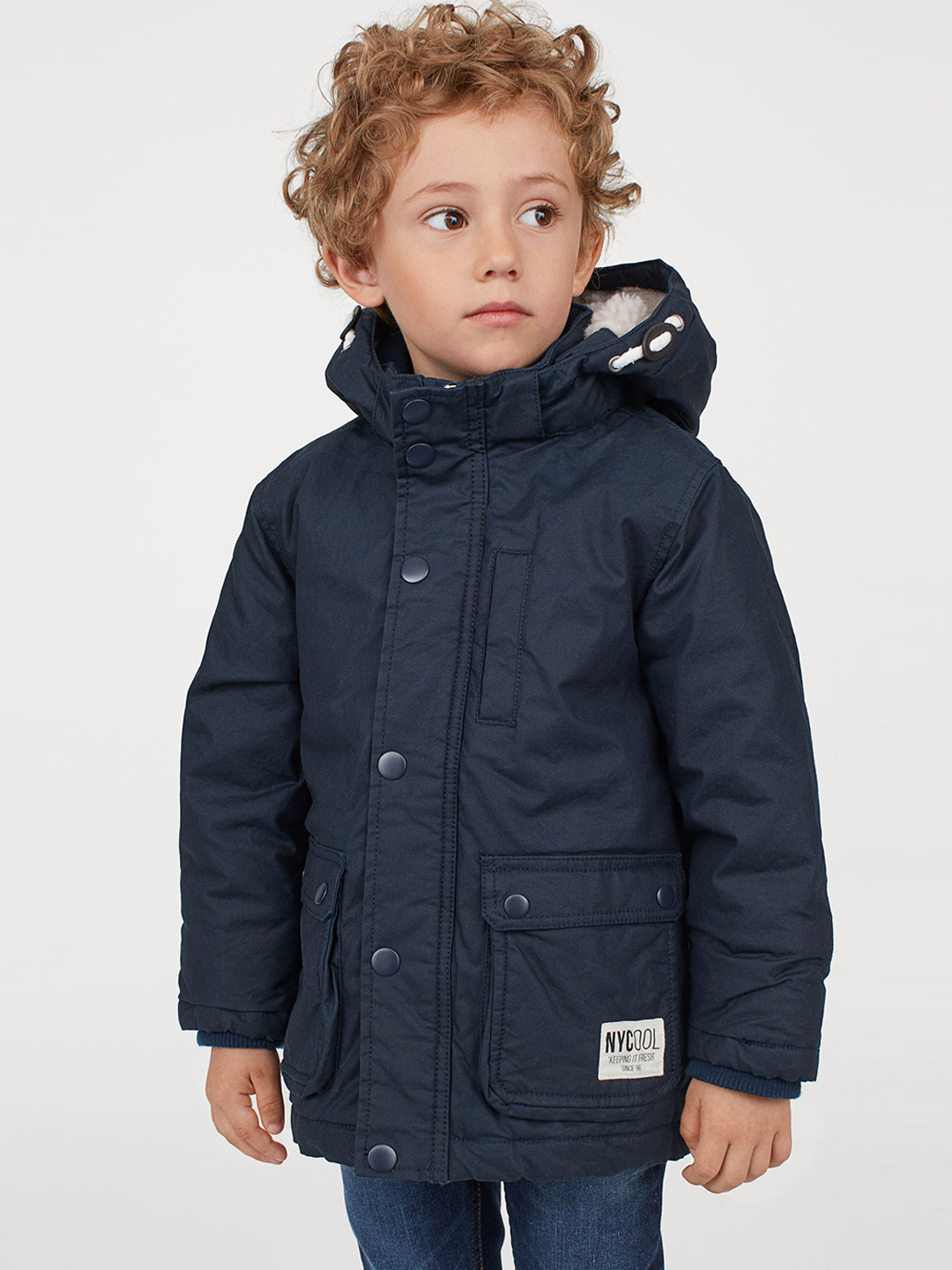 Buy H&M Boys Solid Padded Parka - Jackets for Boys 10458294 | Myntra