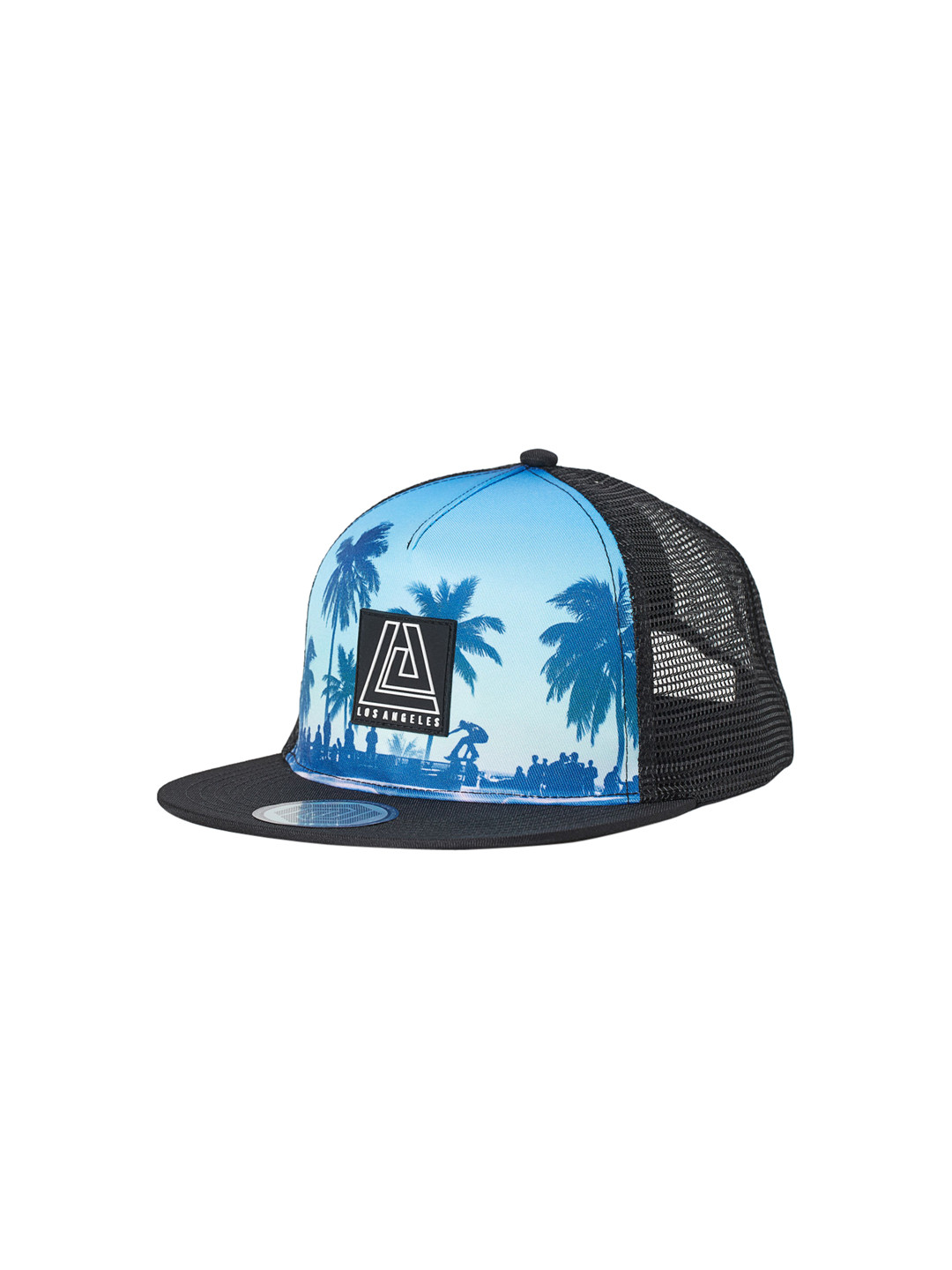 Buy H&M Boys Black & Blue Printed Twill Cap - Caps for Boys 10458918 ...