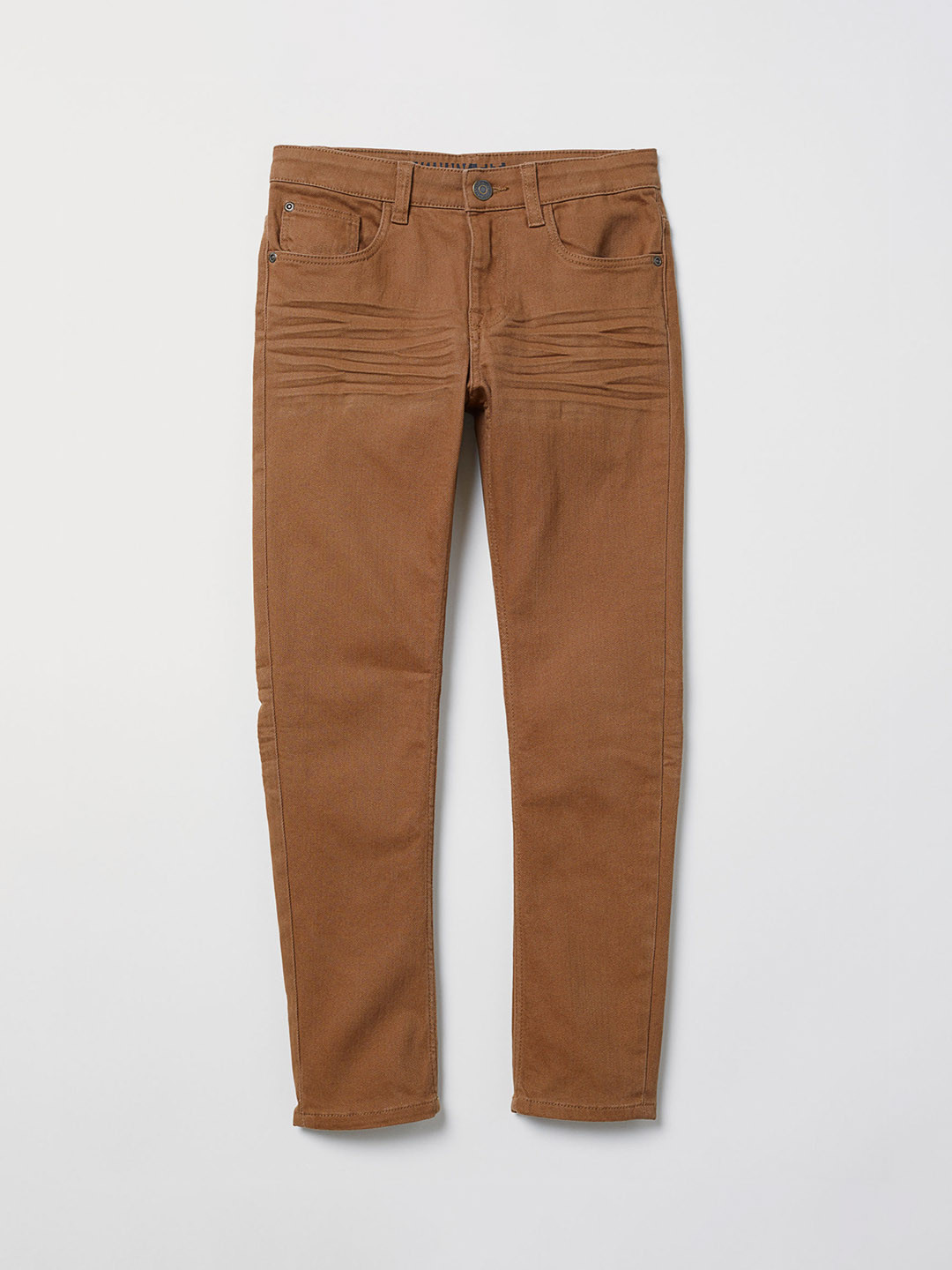 Buy H&M Boys Brown Twill Trousers Skinny Fit - Trousers for Boys ...