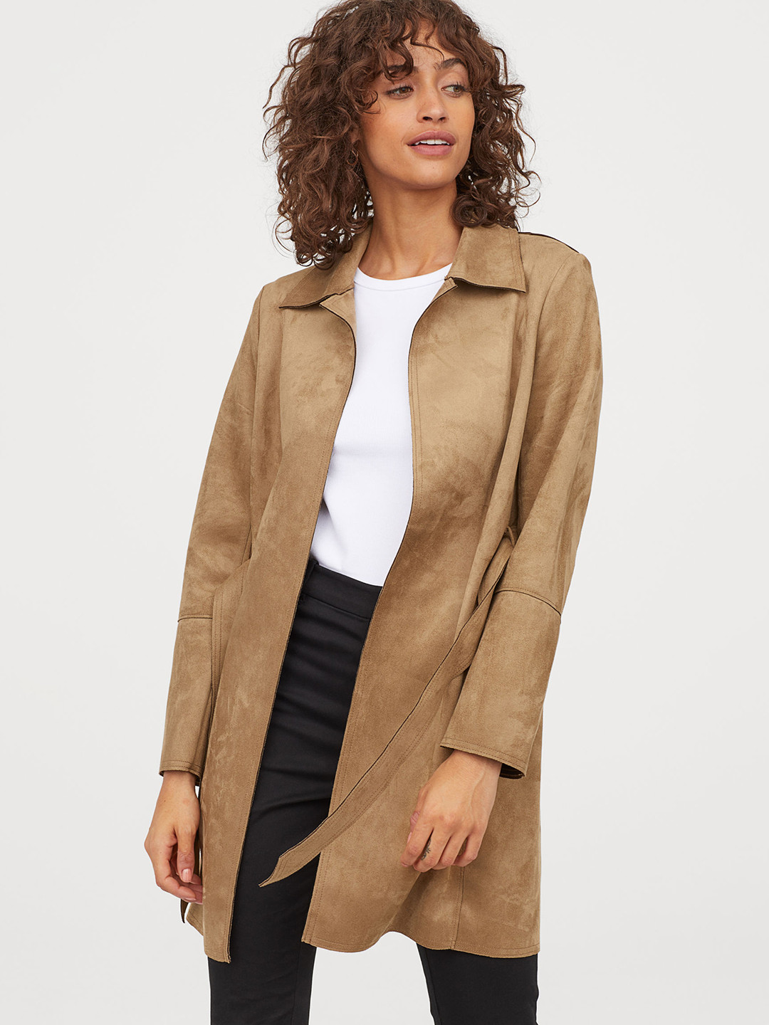 Buy Imitation Suede Coat - Coats for Women 10477178 | Myntra