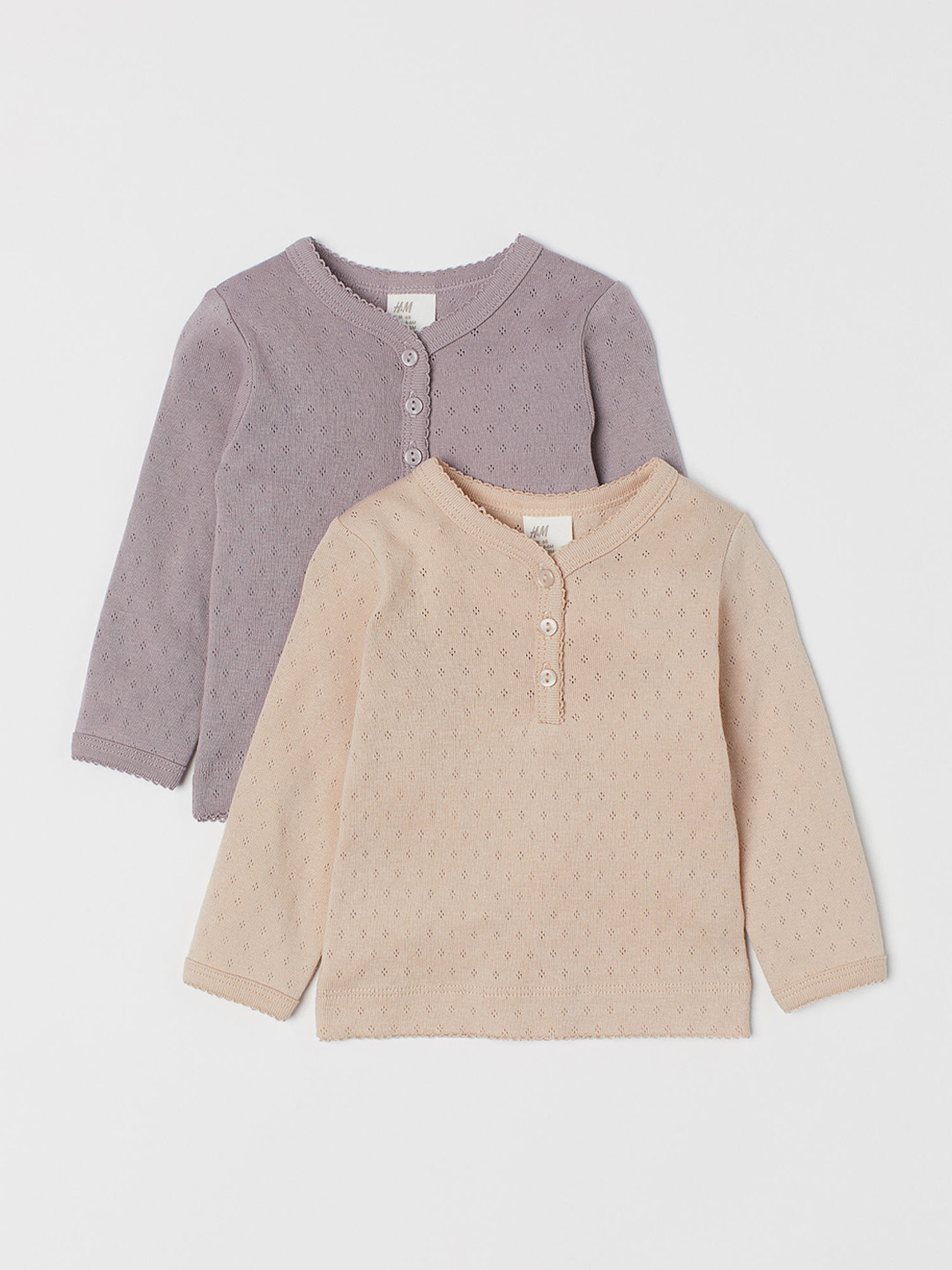 Buy H&M Girls 2 Pack Pointelle Tops - Tops for Girls 10468900 | Myntra