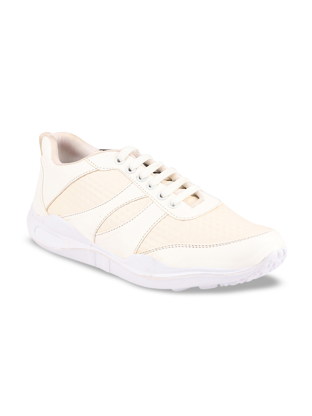 Buy FAUSTO Men Cream Coloured Sneakers - Casual Shoes for Men 10485434 ...