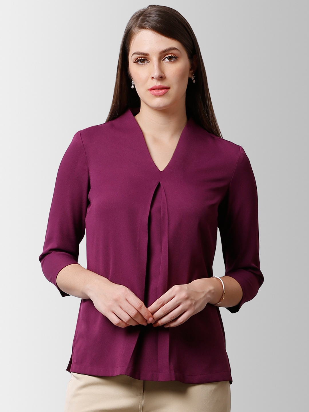 Buy FableStreet Women Purple Solid A Line Top - Tops for Women 10516664 ...