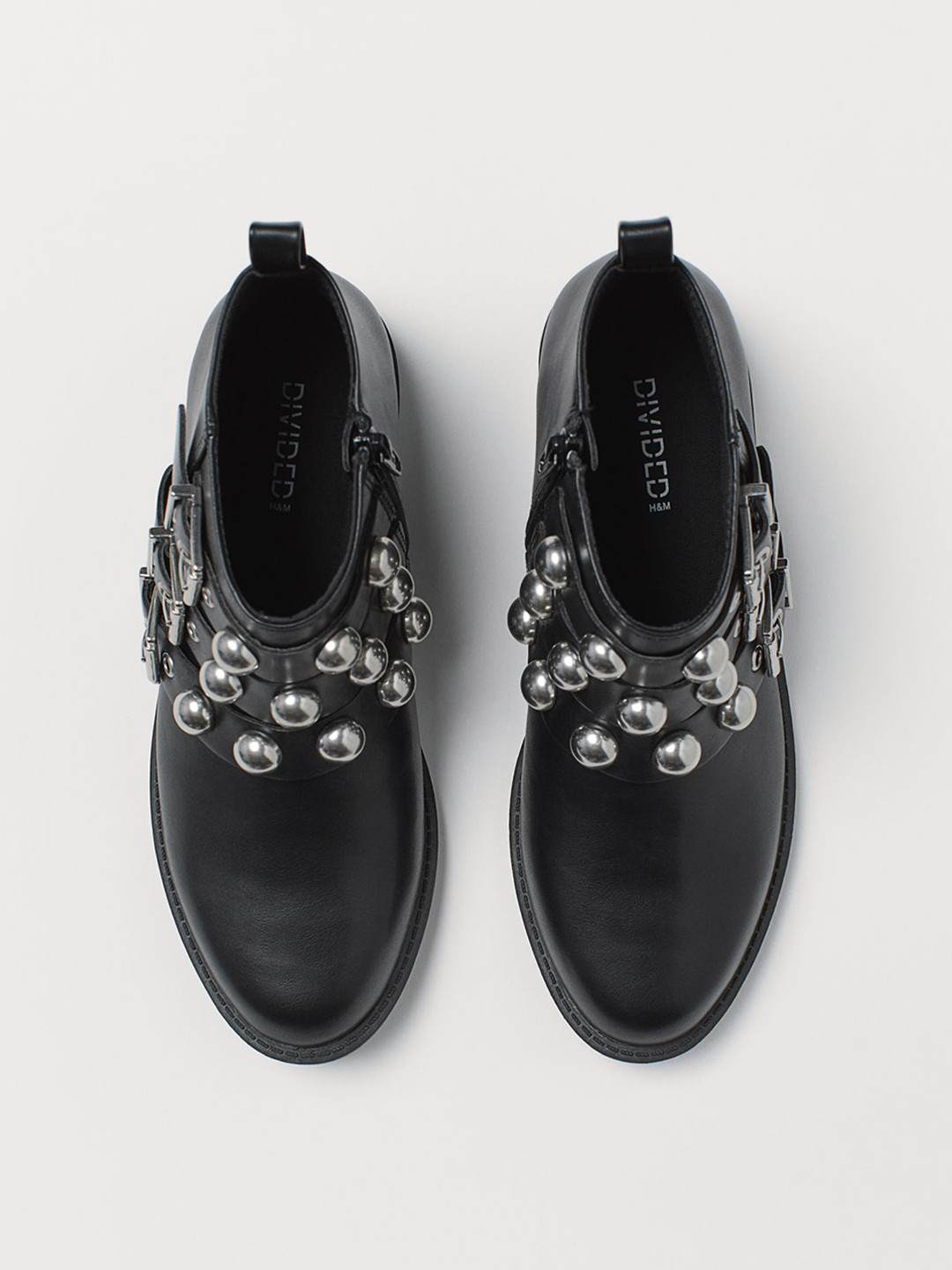 Buy H&M Women Black Embellished Ankle Boots - Boots for Women 10515554 ...