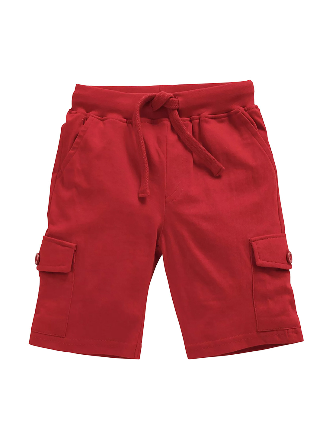 Buy KiddoPanti Boys Red Solid Regular Fit Regular Shorts - Shorts for ...