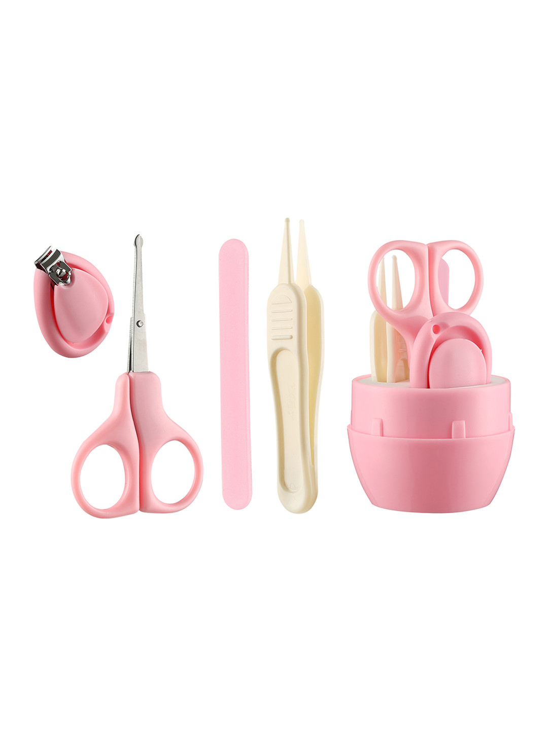 Buy Foolzy Baby Pink Nail Cutter & Scissor Set With Storage Box - Nail ...