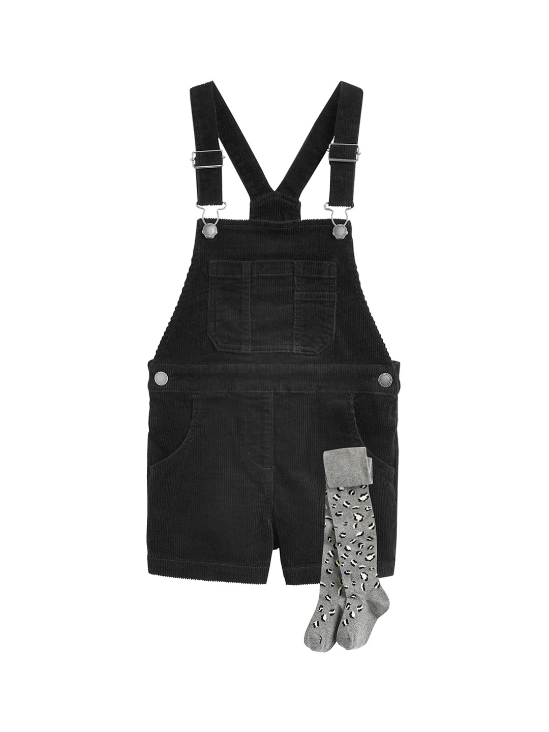 Buy Next Girls Black Solid Straight Leg Dungarees - Dungarees for Girls ...