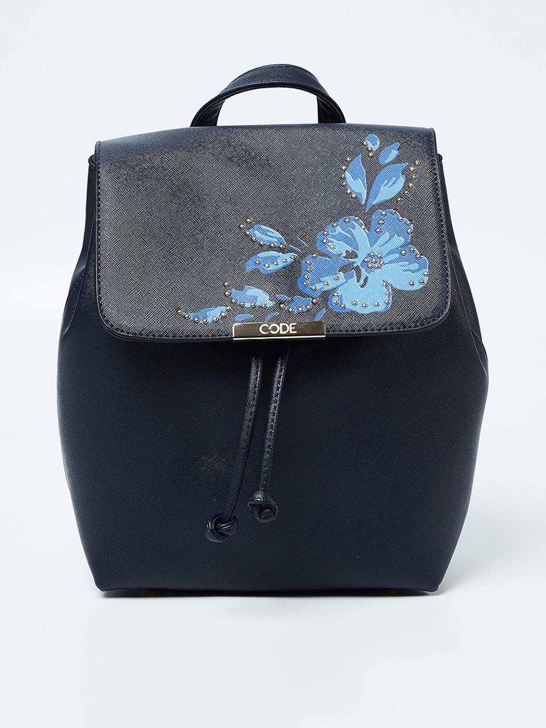 Buy CODE By Lifestyle Women Navy Blue Backpack - Backpacks for Women ...