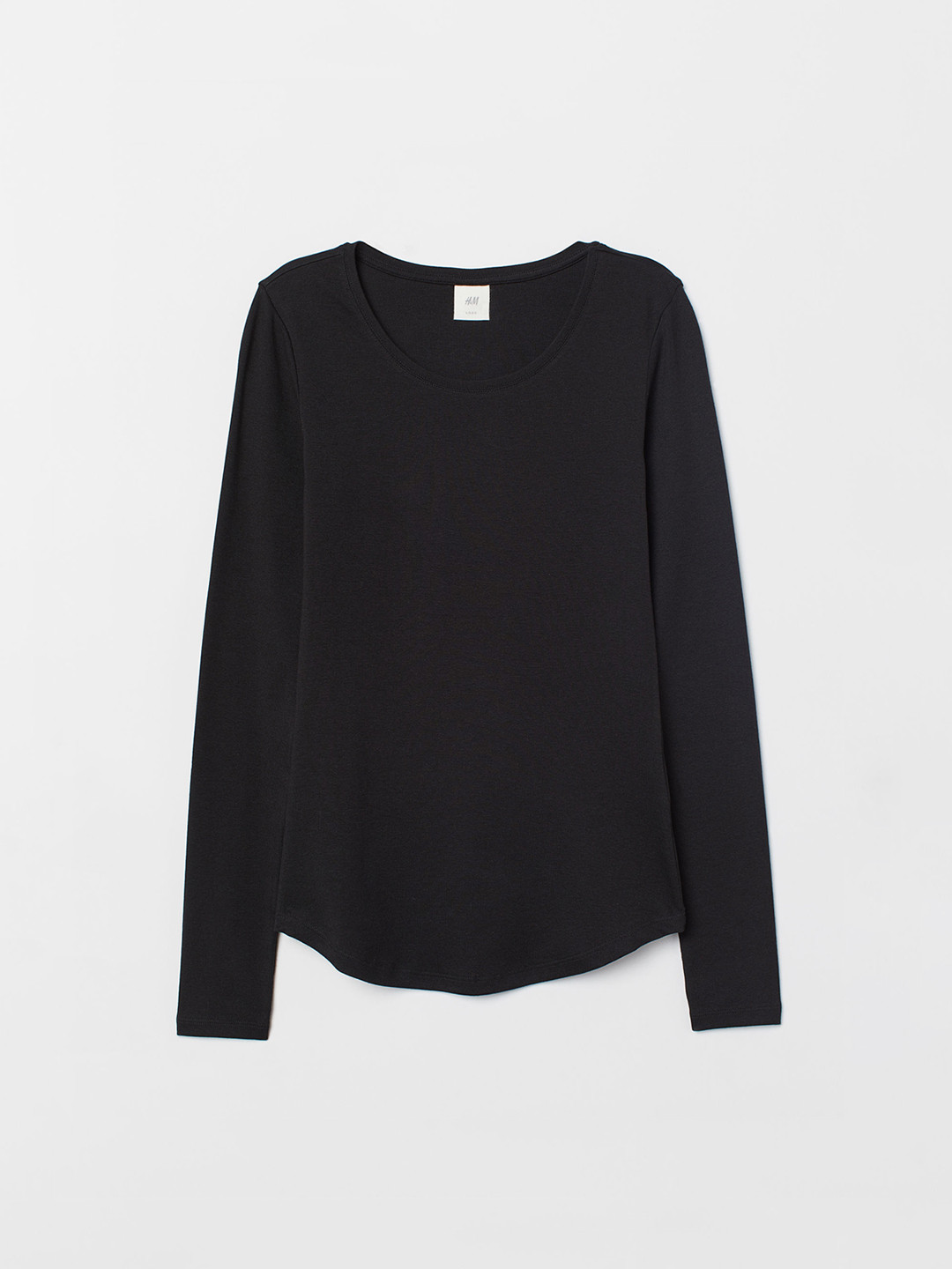 Buy H&M Women Black Solid Long Sleeved Jersey Top - Tops for Women ...