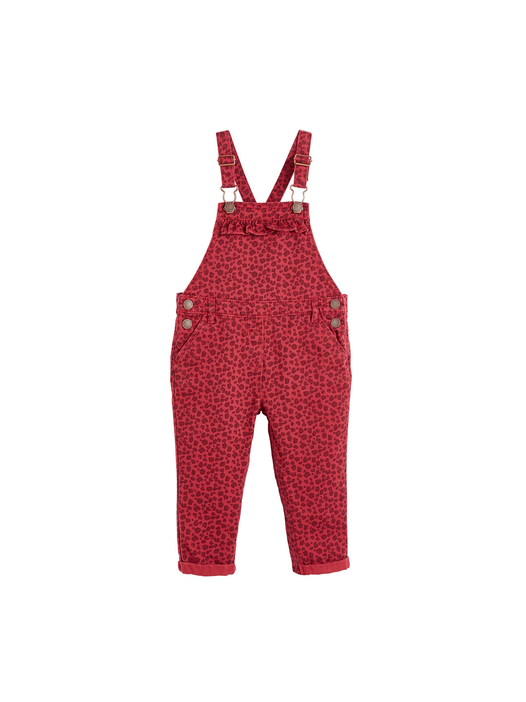 Buy Next Girls Red Printed Straight Leg Dungarees - Dungarees for Girls ...