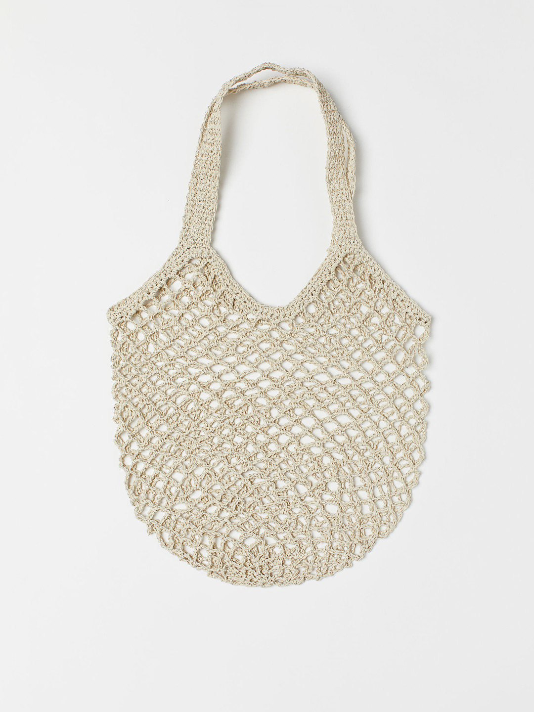 Buy H&M Women Beige Self Design Net Bag - Handbags for Women 10390155 ...