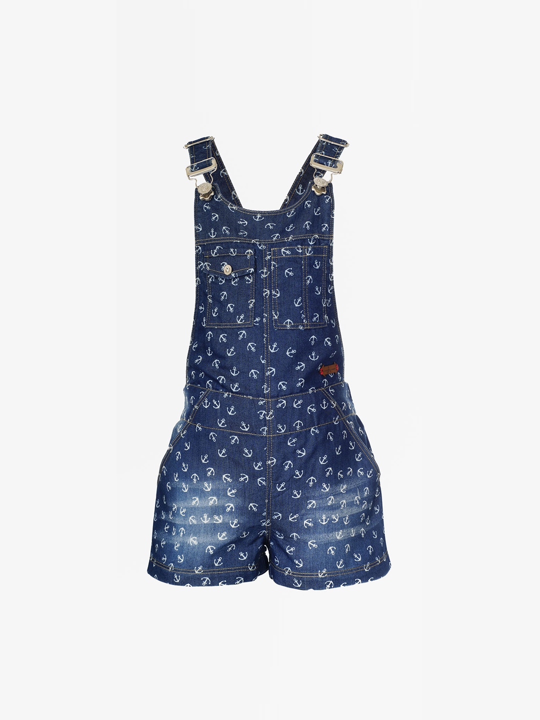 Buy Naughty Ninos Girls Blue Printed Dungarees Dungarees For Girls 10398571 Myntra