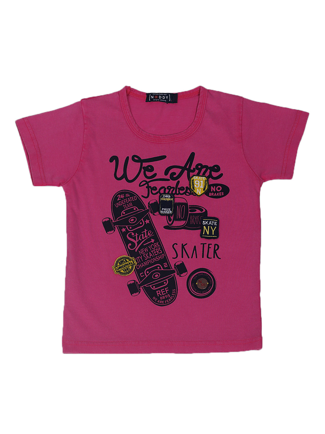 Buy Noddy Boys Pink Printed Round Neck T Shirt - Tshirts for Boys ...