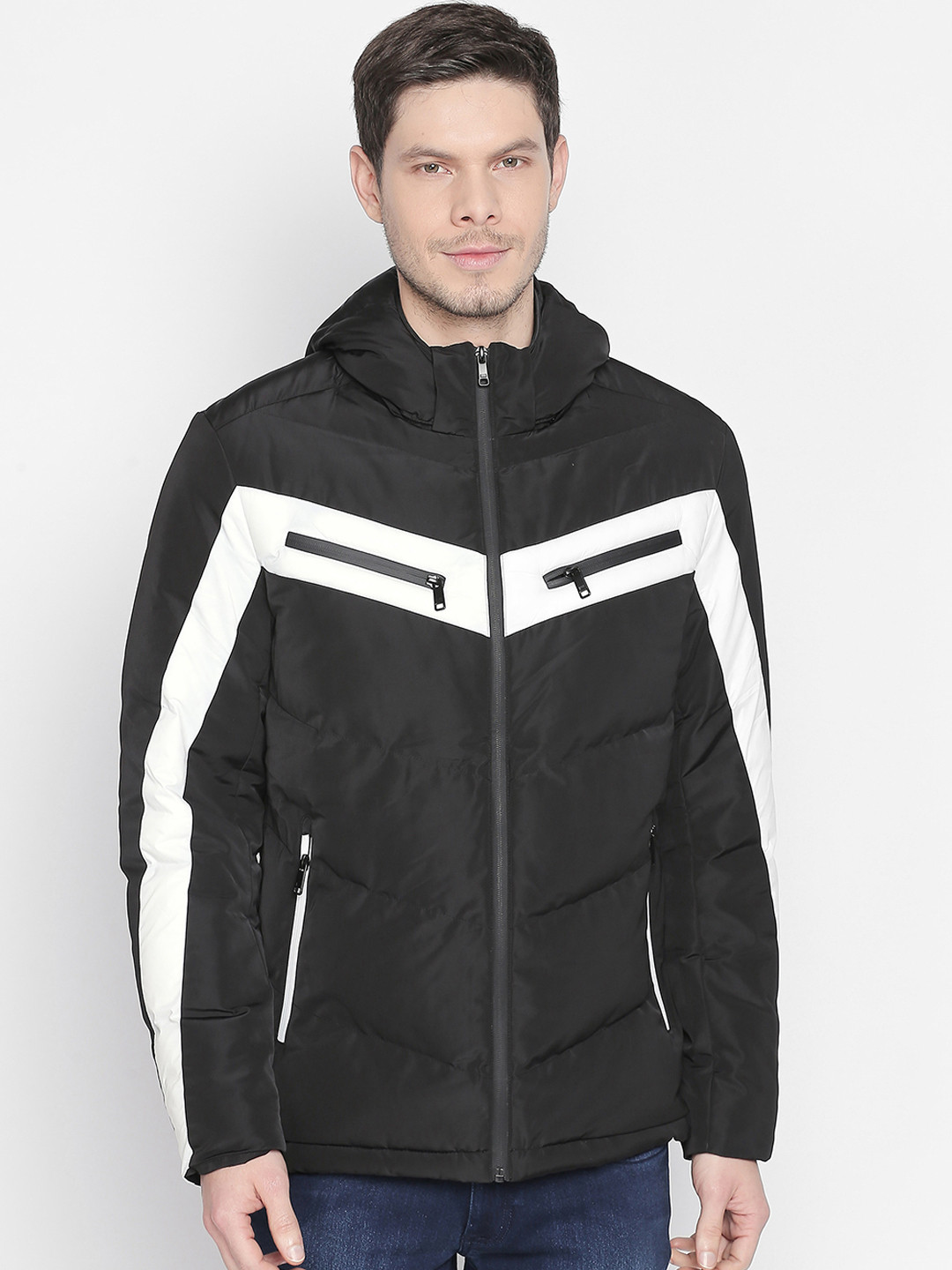 Buy Basics Men Black Solid Sporty Jacket - Jackets for Men 10422748 ...