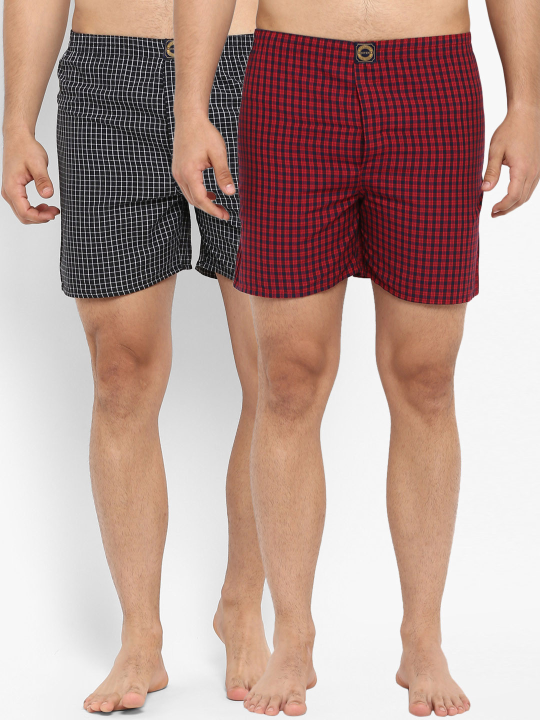 Buy Joven Men Pack Of 2 Checked Boxers JB2N064 - Boxers for Men ...