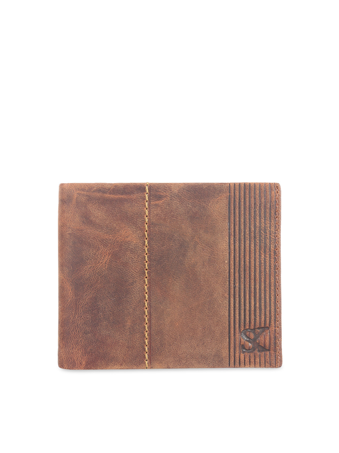 Buy STYLER KING Men Brown Textured Two Fold Wallet - Wallets for Men ...
