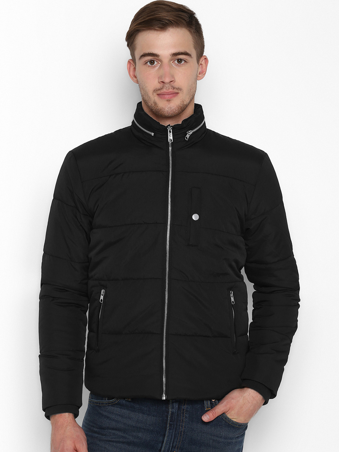 Buy Red Tape Men Black Solid Puffer Jacket - Jackets for Men 10654562 ...
