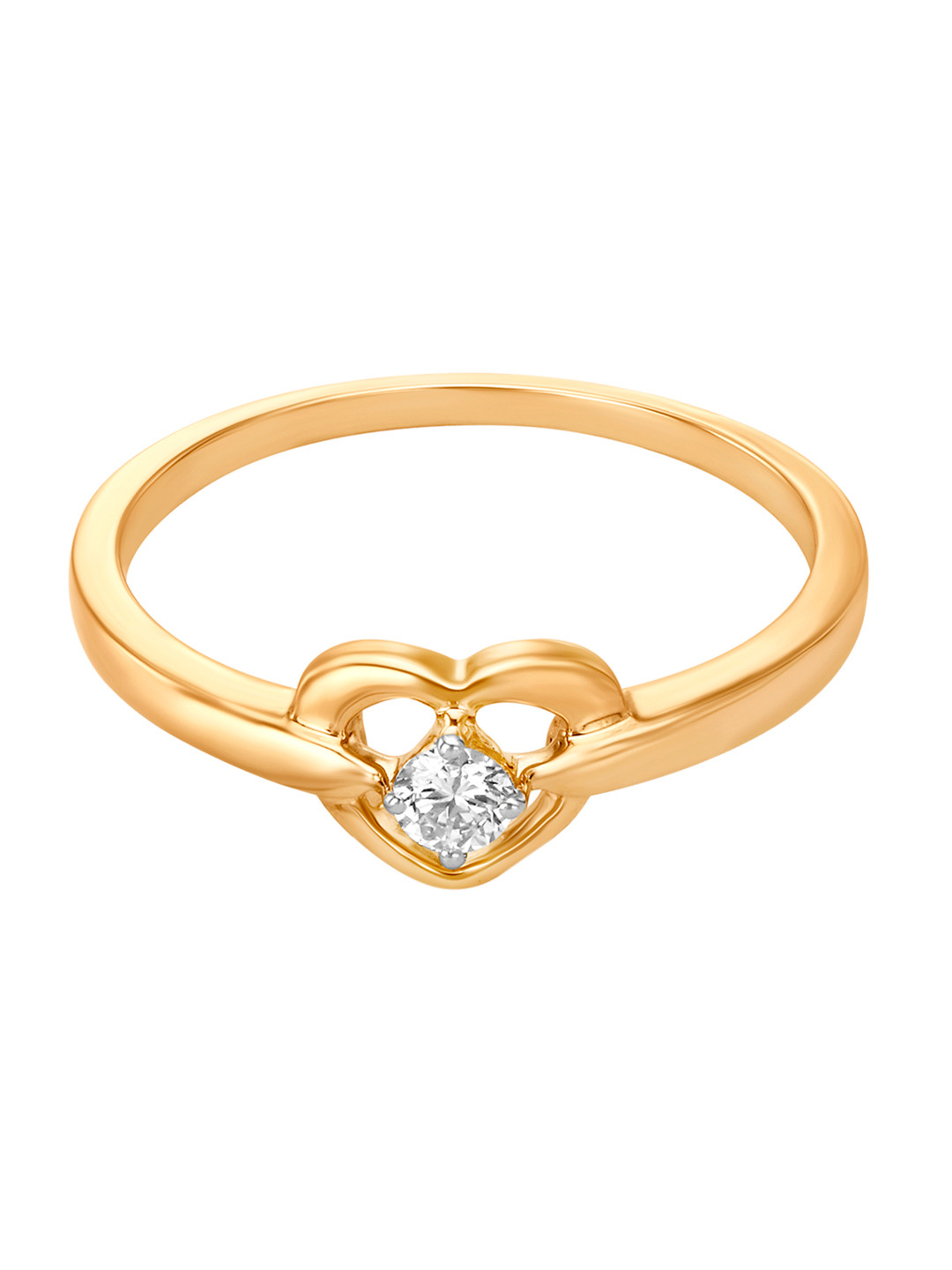 Buy Mia By Tanishq 14KT Gold Diamond Heart Ring For Women In Modern ...