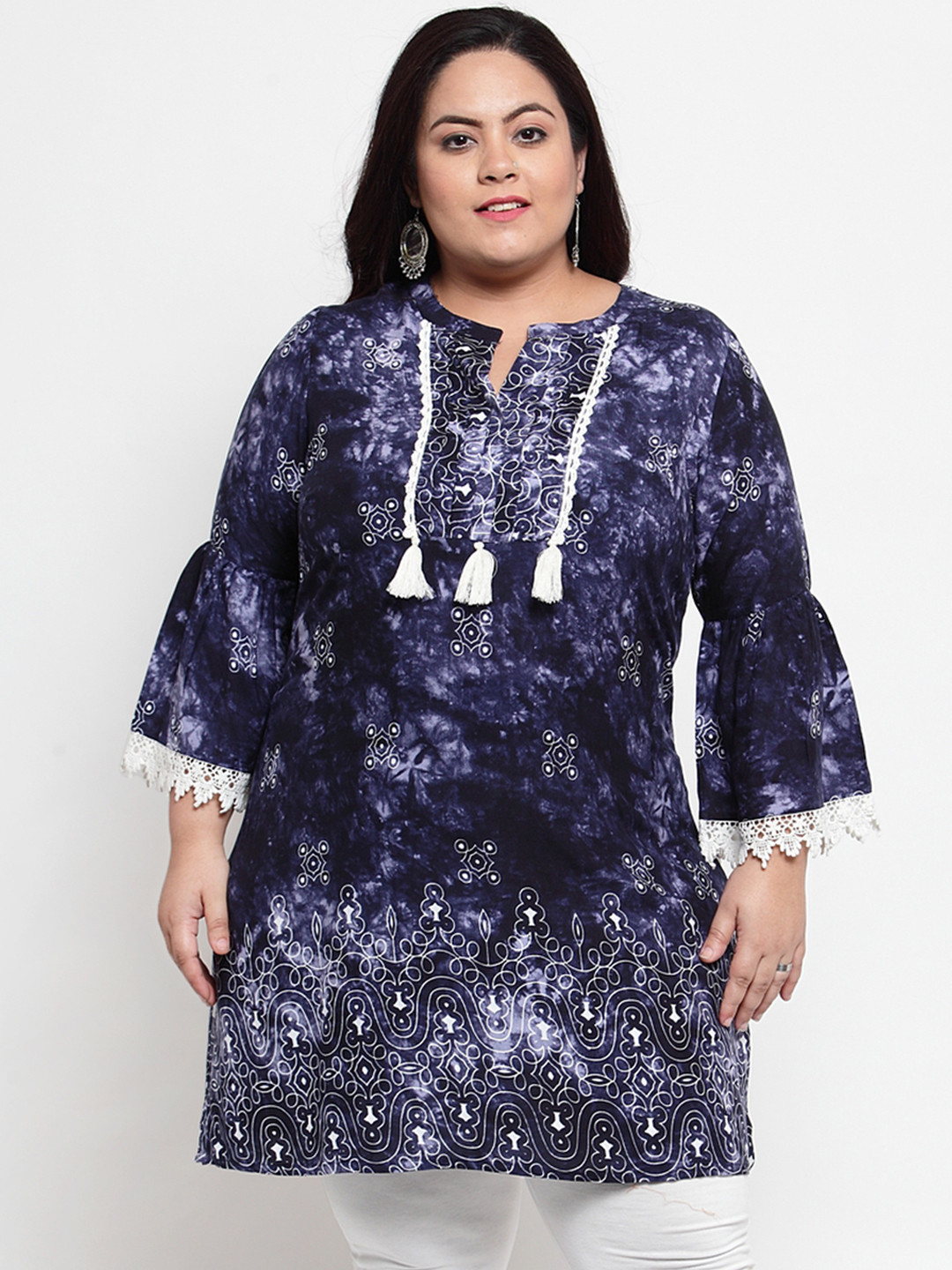 Buy PlusS Women Blue Printed Tunic - Tunics for Women 10664758 | Myntra