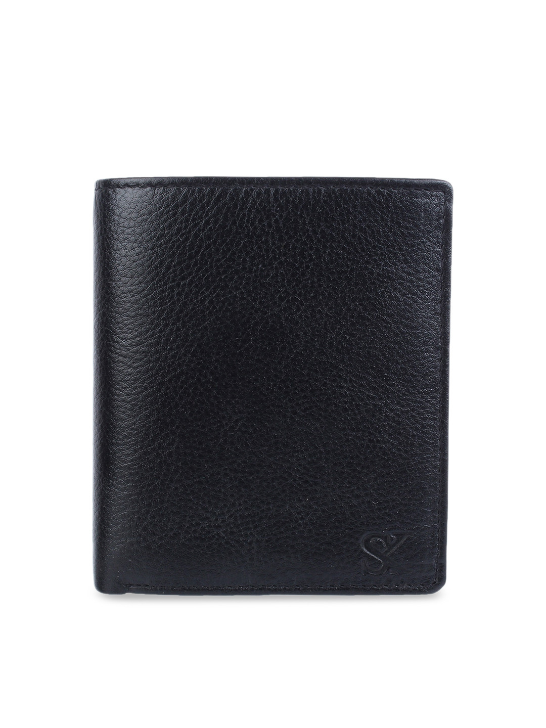 Buy STYLER KING Men Black Solid Genuine Leather Two Fold Wallet ...
