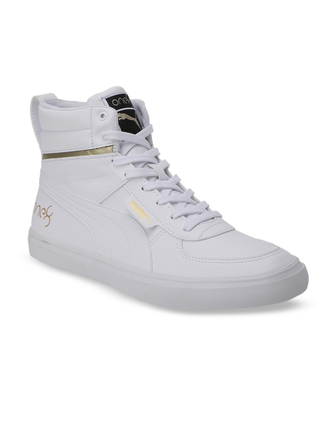 Buy Puma Men White One8 Mid Top Sneakers - Casual Shoes for Men ...