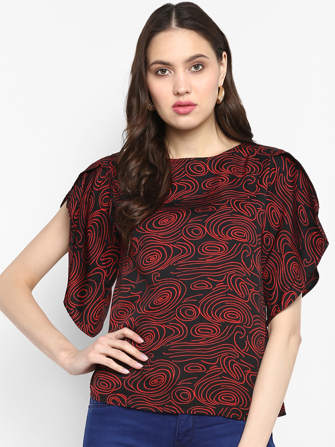 Buy One Femme Women Red Printed Top - Tops for Women 10696672 | Myntra