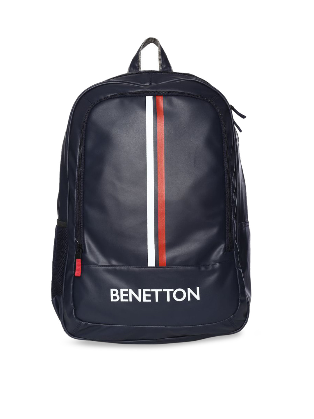 Buy United Colors Of Benetton Unisex Navy Blue Solid Backpack ...