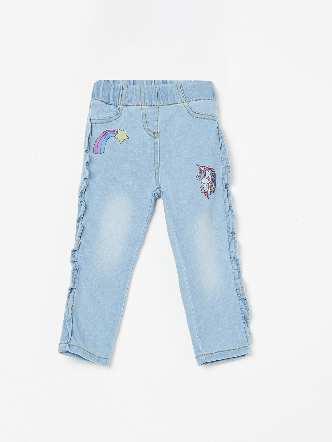 Buy Juniors By Lifestyle Girls Blue Skinny Fit Mid Rise Clean Look ...