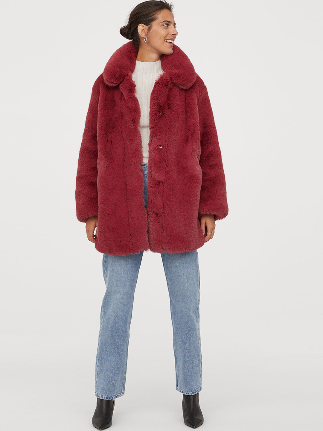Buy H&M Women Red Solid Jacket - Jackets for Women 10711888 | Myntra
