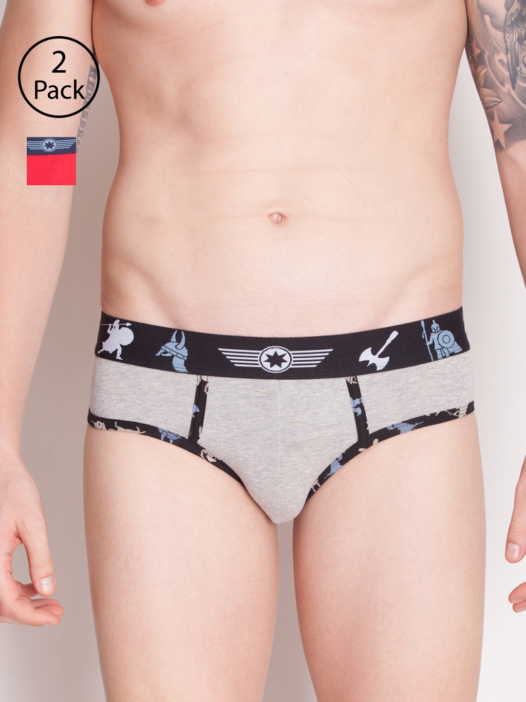 Buy Force Nxt Men Pack Of 2 Assorted Colourblocked Basic Assorted