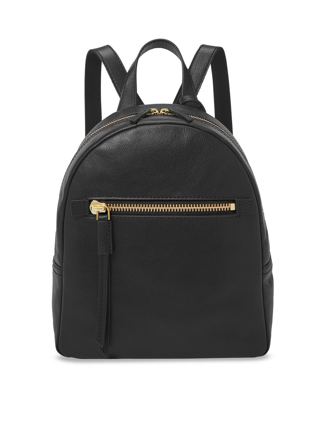 Buy Fossil Women Black Solid Leather Backpack - Backpacks for Women ...