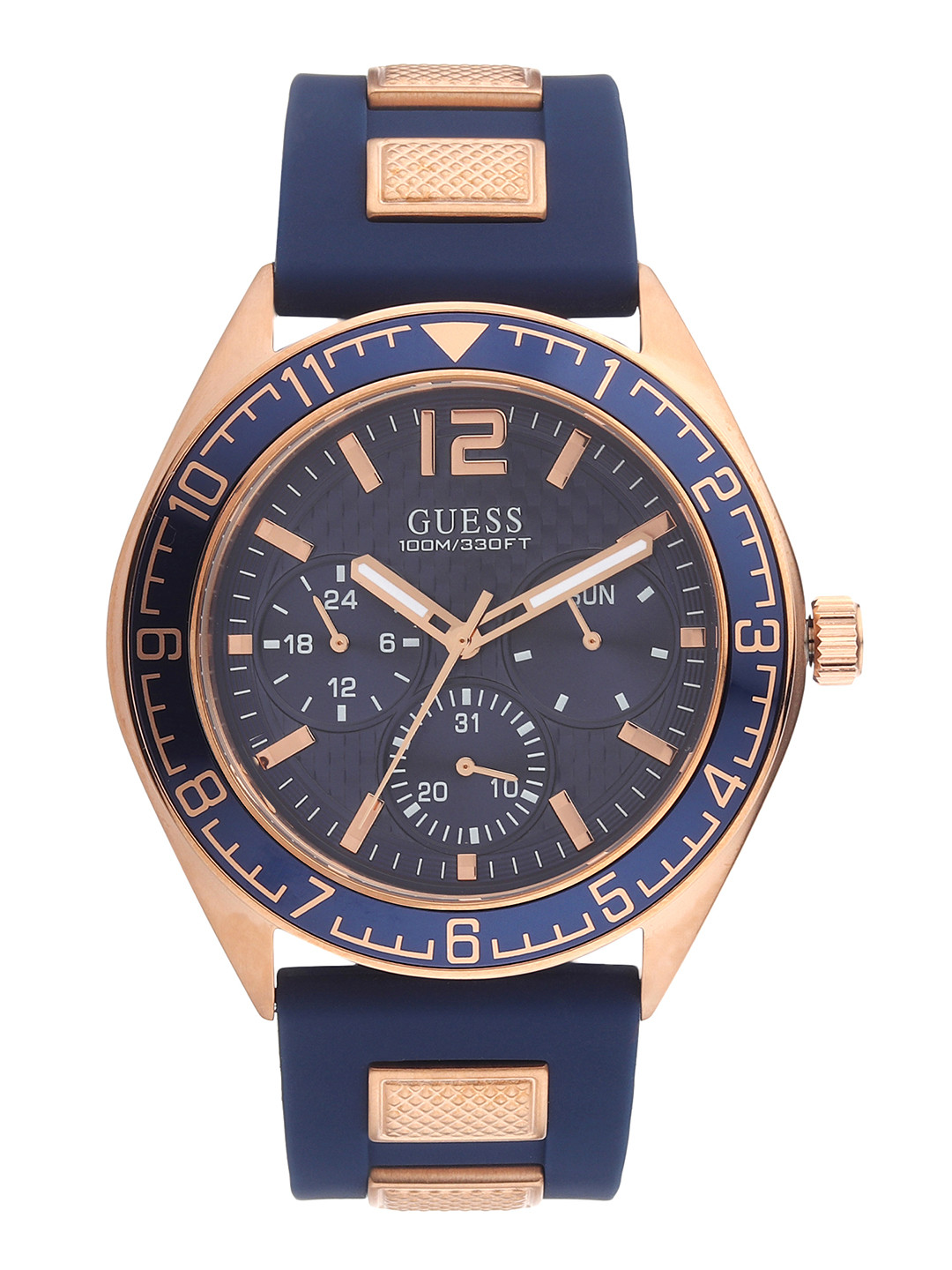 Buy GUESS Men Navy Blue Analogue Watch W1167G3 - Watches for Men ...
