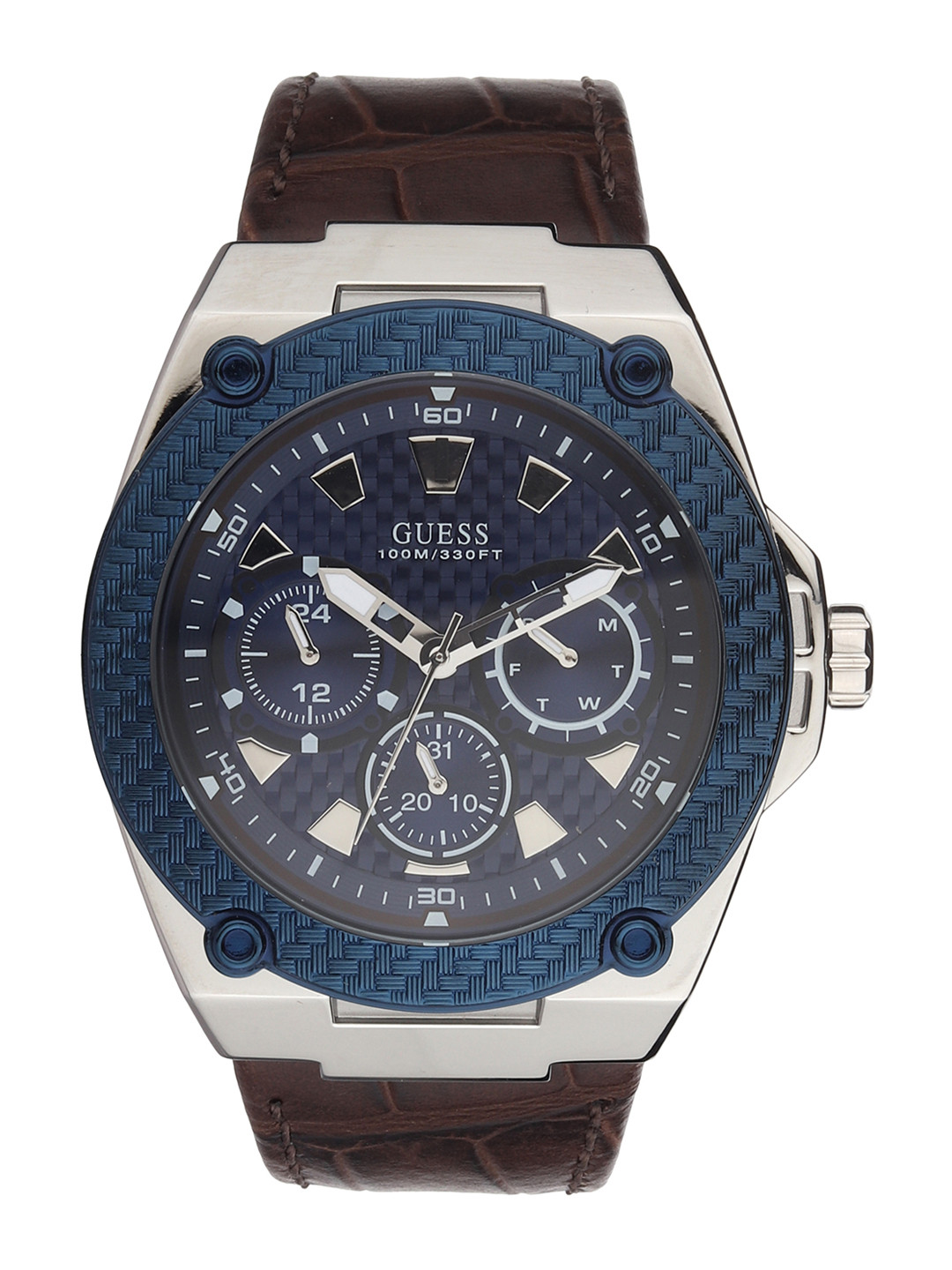 Buy GUESS Men Navy Blue Analogue Watch W1058G4 - Watches for Men ...