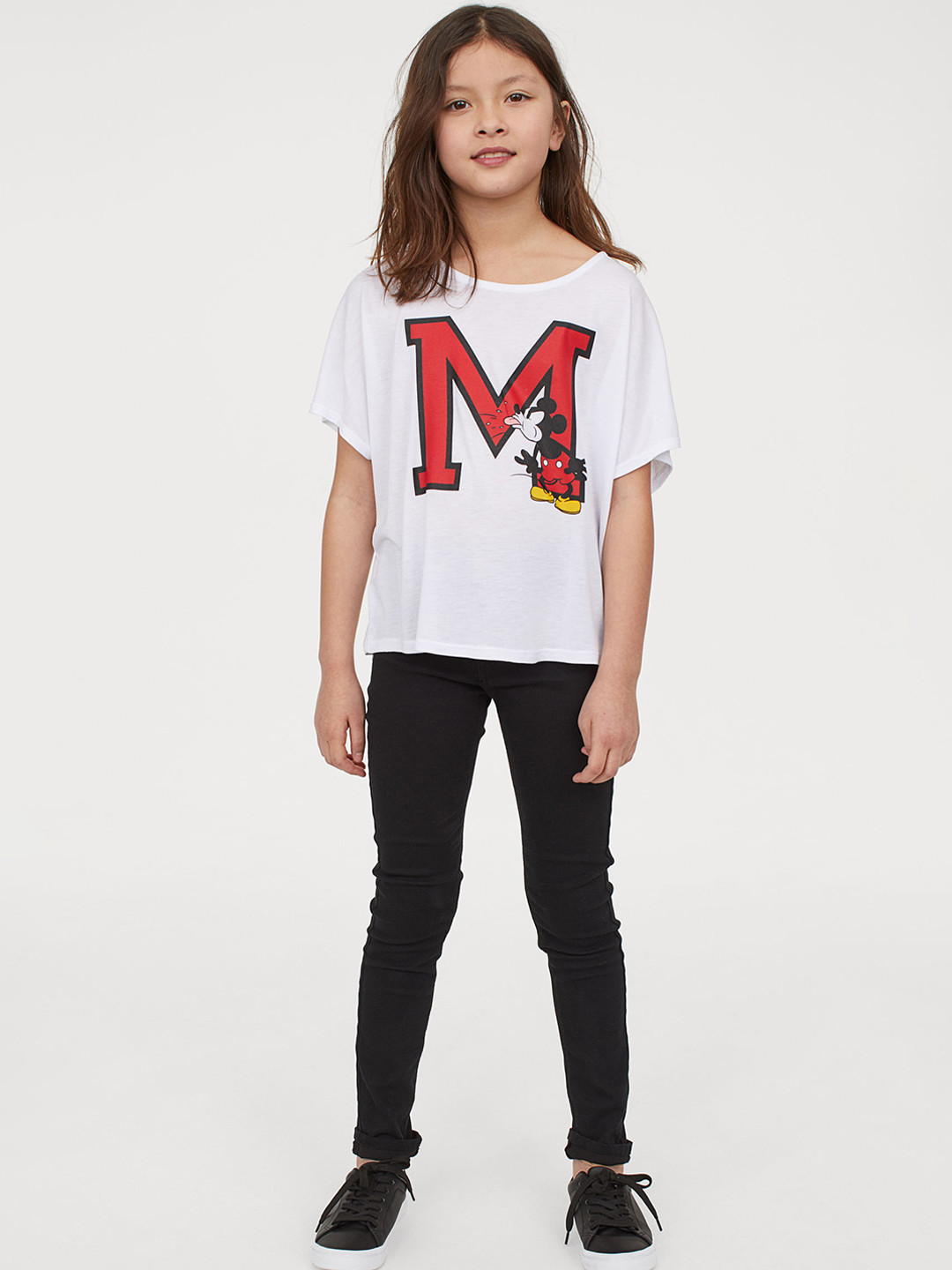 Buy H&M Girls White Printed Jersey Top - Tops for Girls 10577362 | Myntra