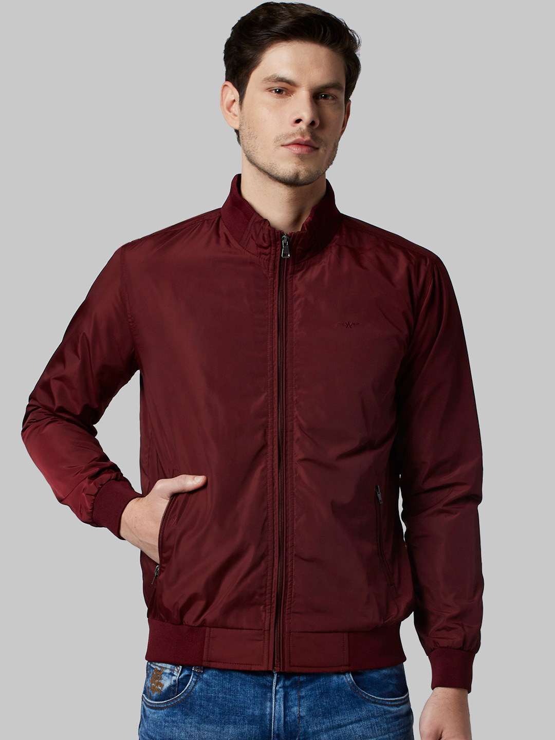 Buy Park Avenue Men Maroon Solid Bomber - Jackets for Men 10592036 | Myntra