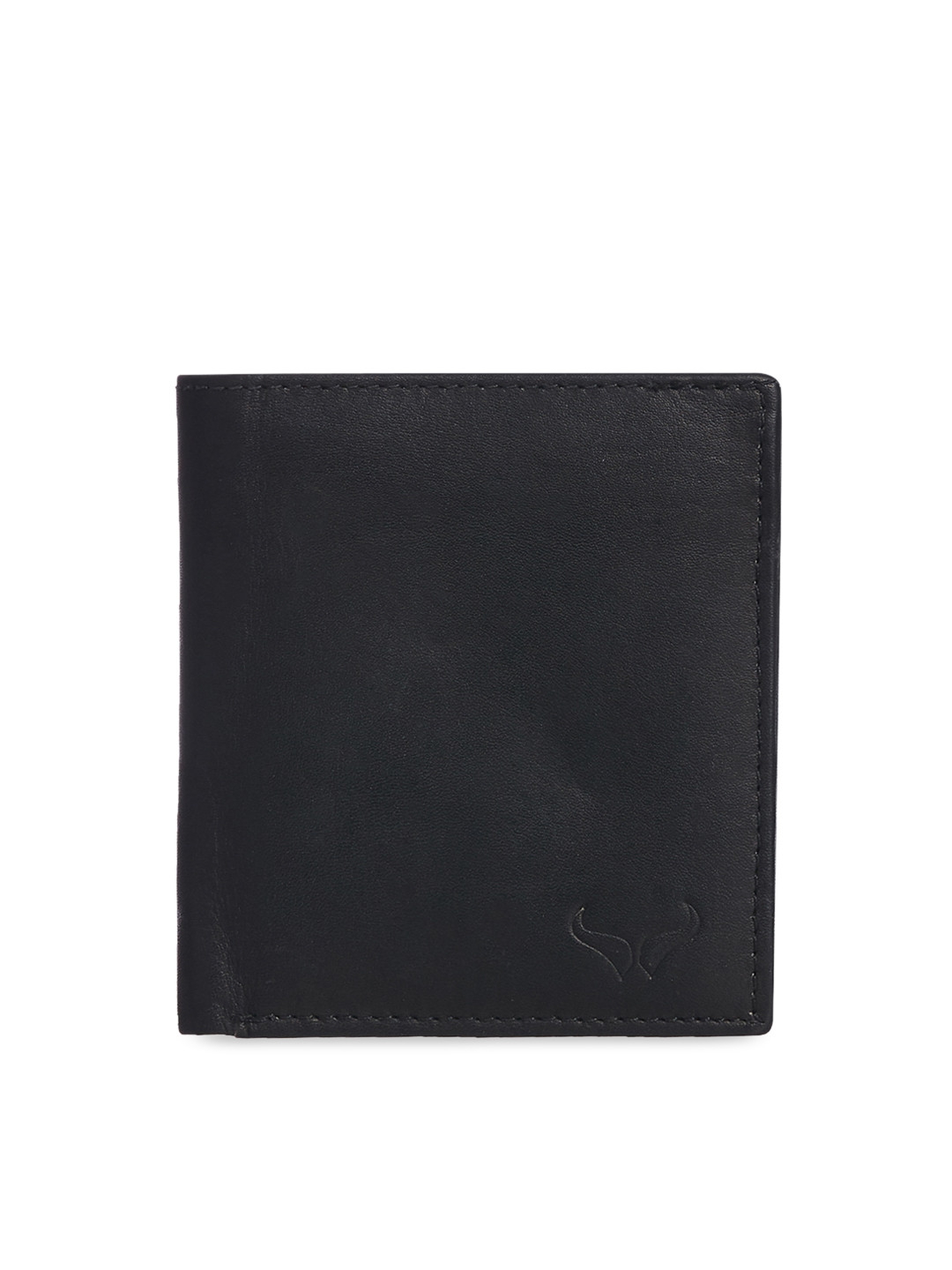 Buy Bern Men Black Leather Solid Two Fold Wallet - Wallets for Men ...