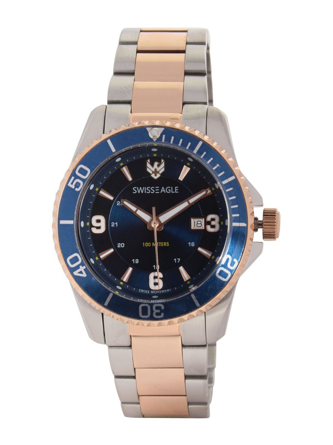 Buy Swiss Eagle Men Blue Analogue Watch SE 9171 11 - Watches for Men ...