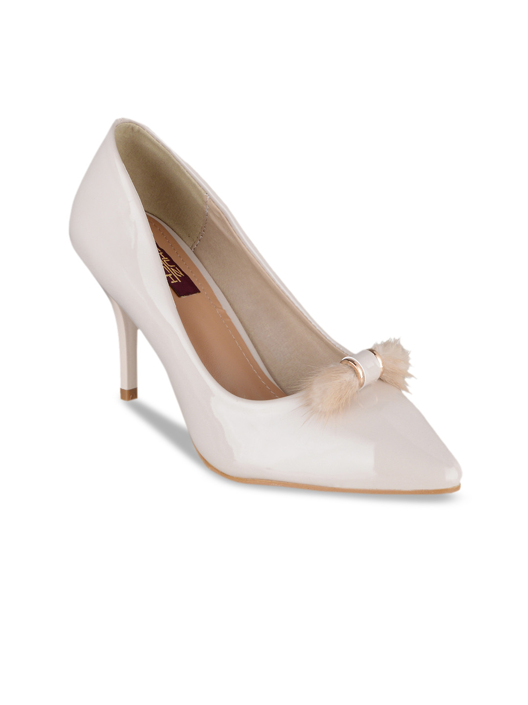 Buy SHUZ TOUCH Women Beige Solid Pumps - Heels for Women 11267008 | Myntra