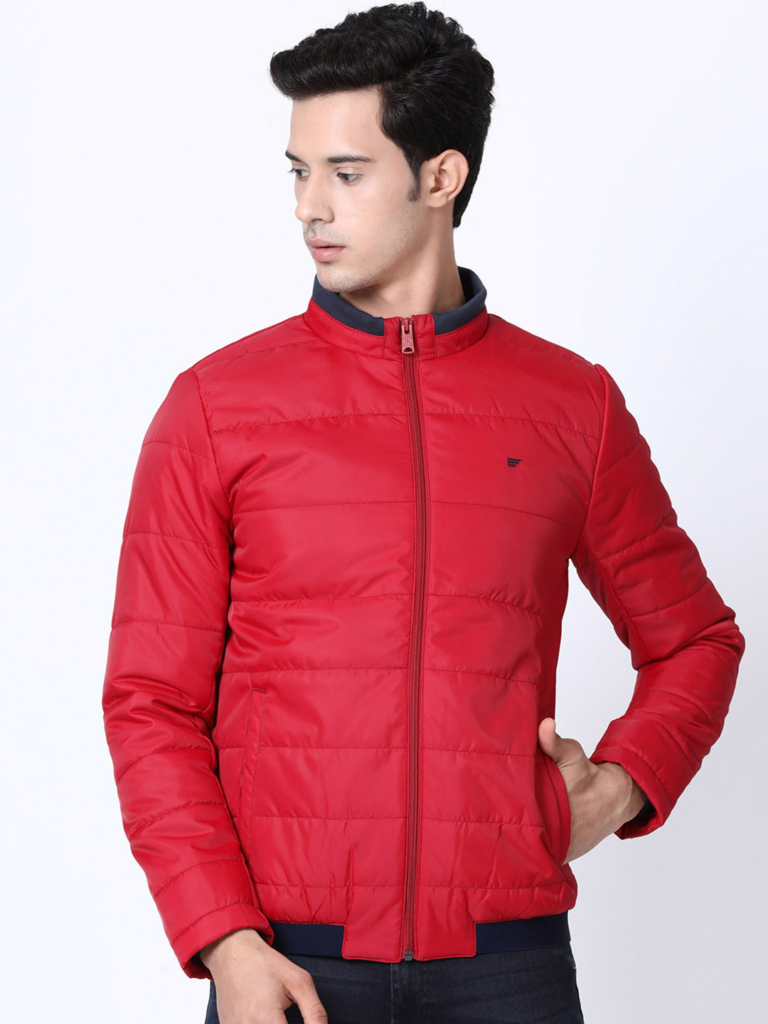 Buy T Base Men Red Solid Lightweight Padded Jacket - Jackets for Men ...