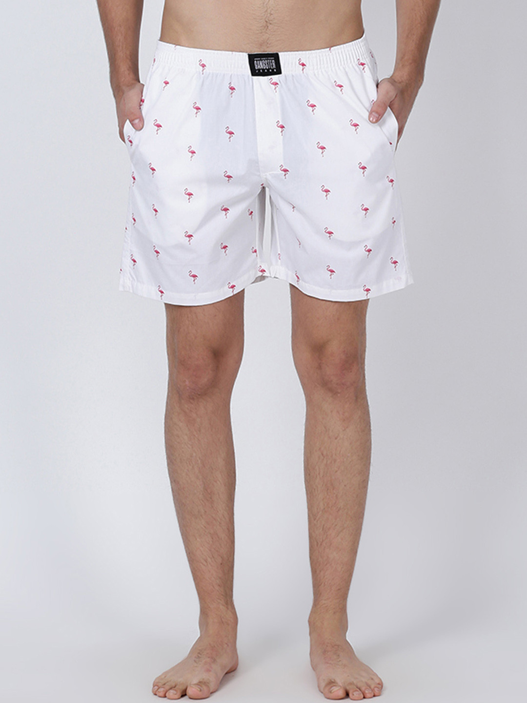 Buy Gangster JEANS Men White Printed Boxers GANGSTER BXS 06 - Boxers ...