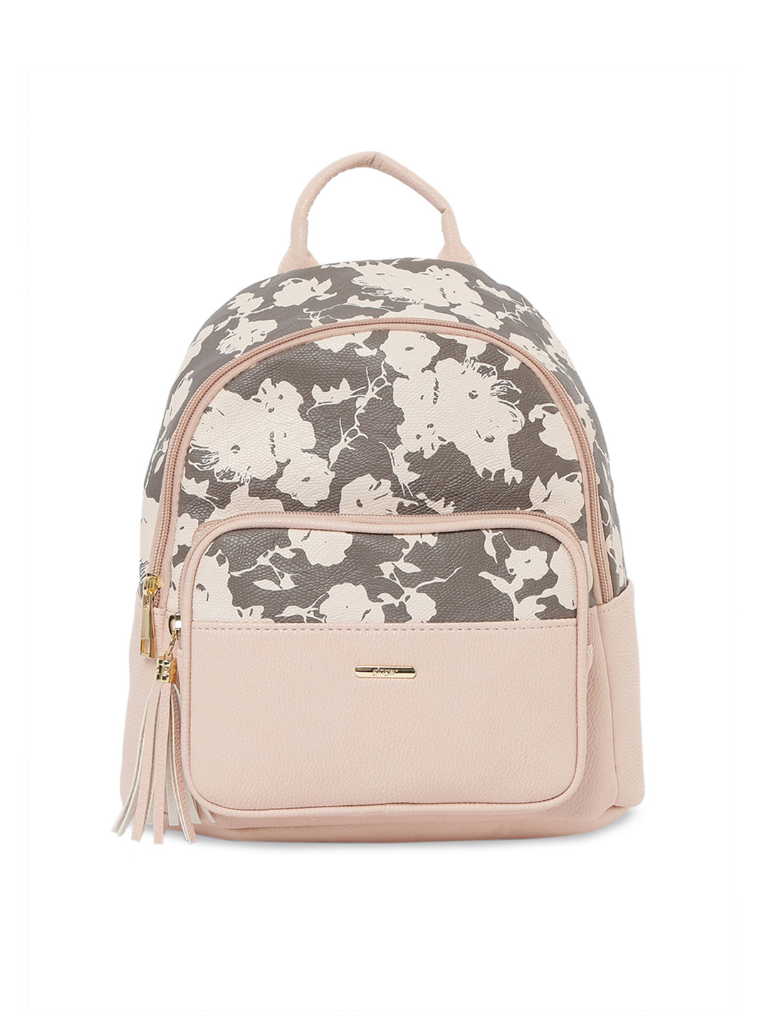 Buy Ginger By Lifestyle Women Pink Textured Backpack - Backpacks for ...